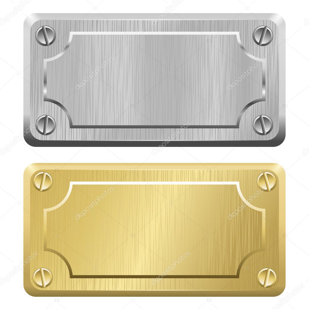 Metal Labels - Nameplates Stock Vector Image by ©Juric.P #27152371