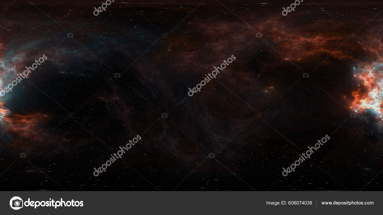 360 Degree Giant Nebula Supernova Explosion Equirectangular Projection ...