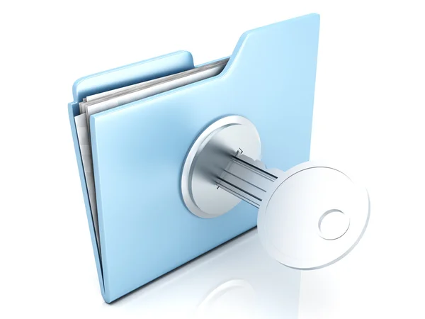 Folder icon with key Stock Photo by ©Shenki 5831160