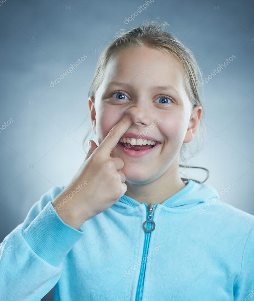 Little girl with silly face. Stock Photo by ©dontcut 13496989