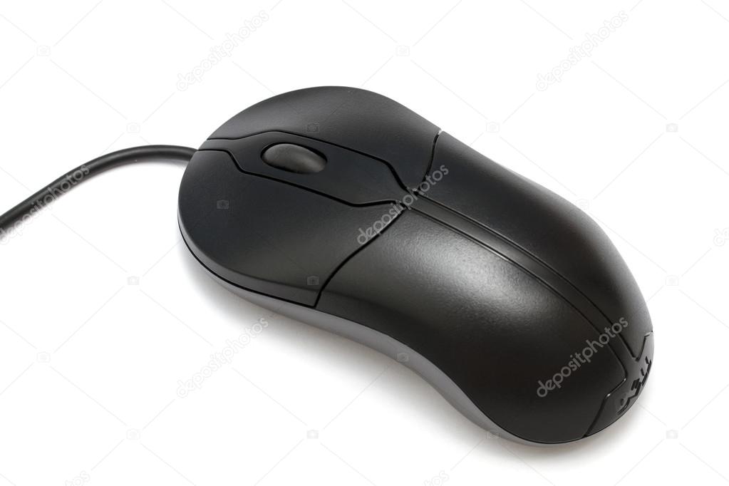 Black computer mouse — Stock Photo © ibphoto #42287853