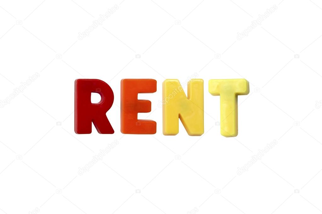 Letter magnets RENT — Stock Photo © ibphoto #43567723