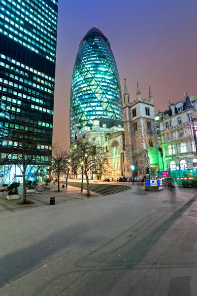 LONDON - MARCH 16: The modern glass offices of the Swiss Re Gher ...