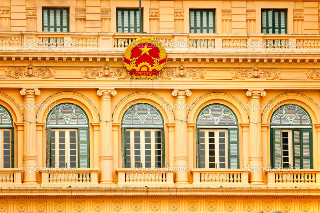 Old colonial building in Hanoi, Vietnam. — Stock Photo © masterlu #12422254