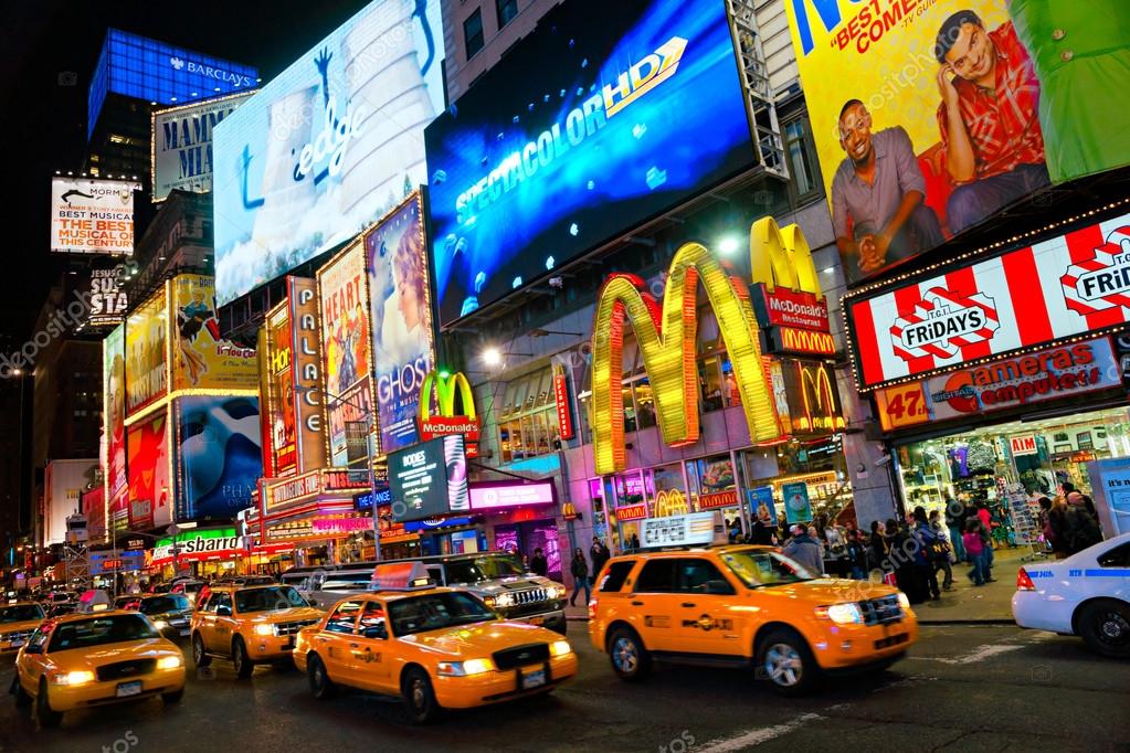 NEW YORK CITY -MARCH 25. Times Square, featured with Broadway heaters ...
