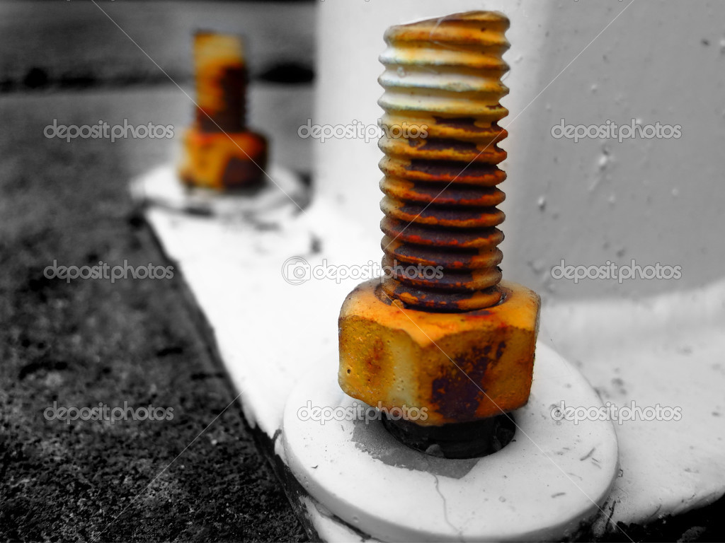 Rusted Old Bolts Securing Metal Stock Photo by ©eric1513 33824729