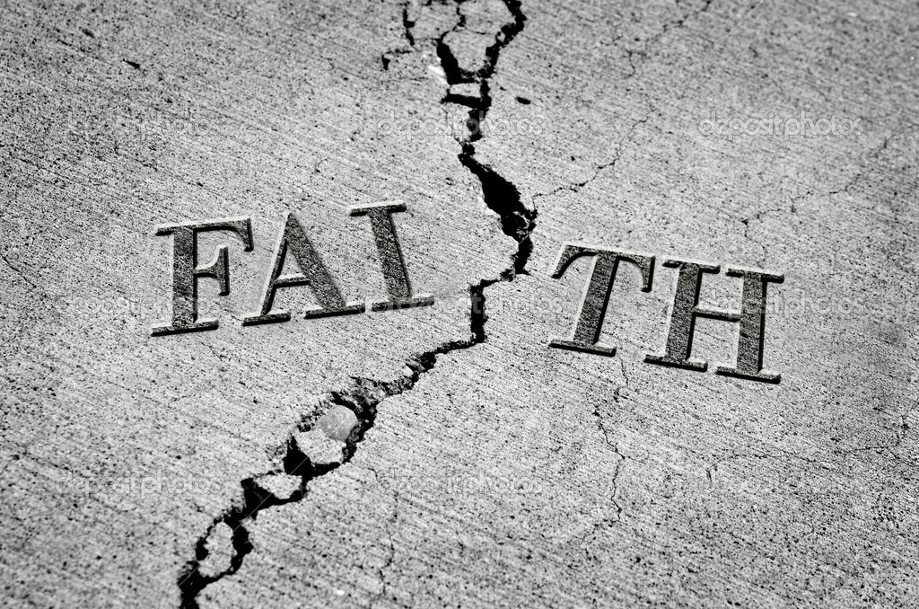 Broken Faith with Cracked Cement — Stock Photo © eric1513 #42064209