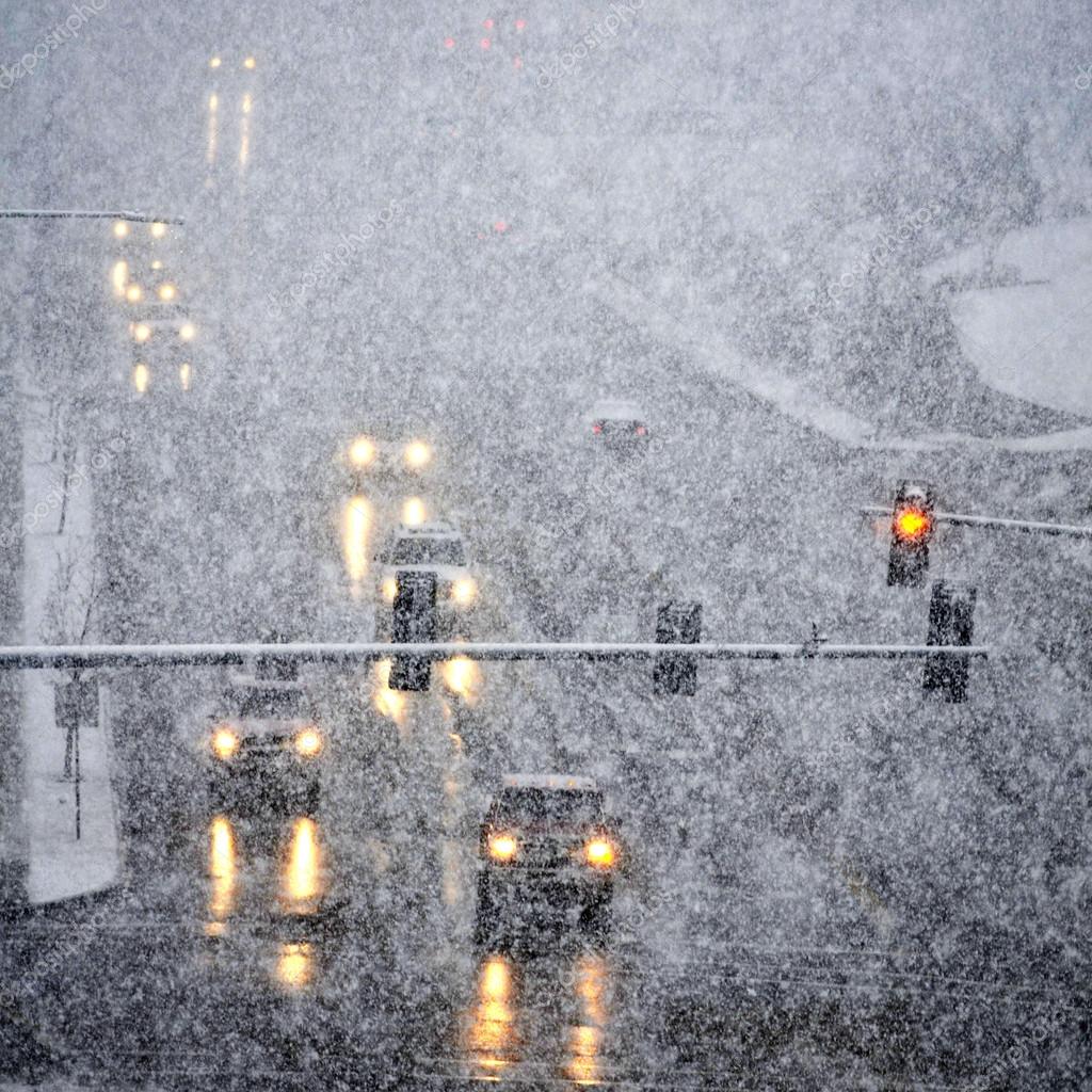 Driving in Severe Snow Storm — Stock Photo © eric1513 #45230633