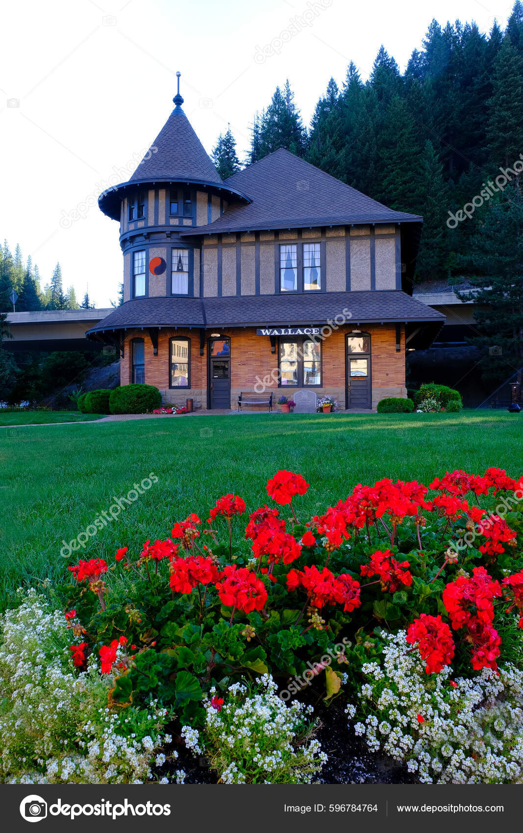 Wallace Idaho Train Depot Building Historic Register Victorian Design ...