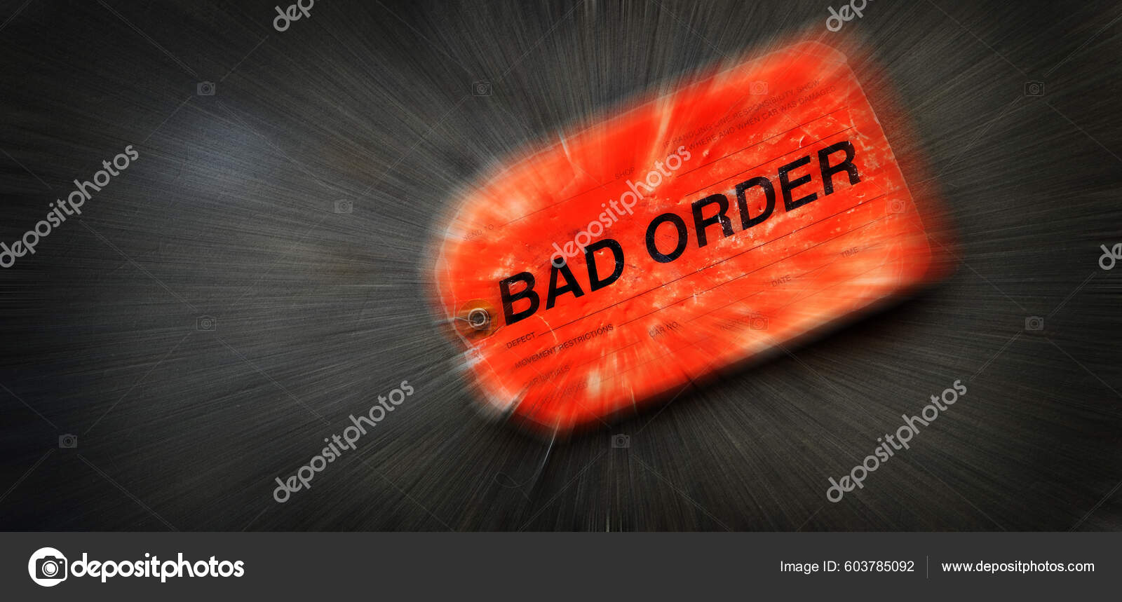 Red Tag Marker Ticket Label String Bad Order Ground Paper — Stock Photo ...