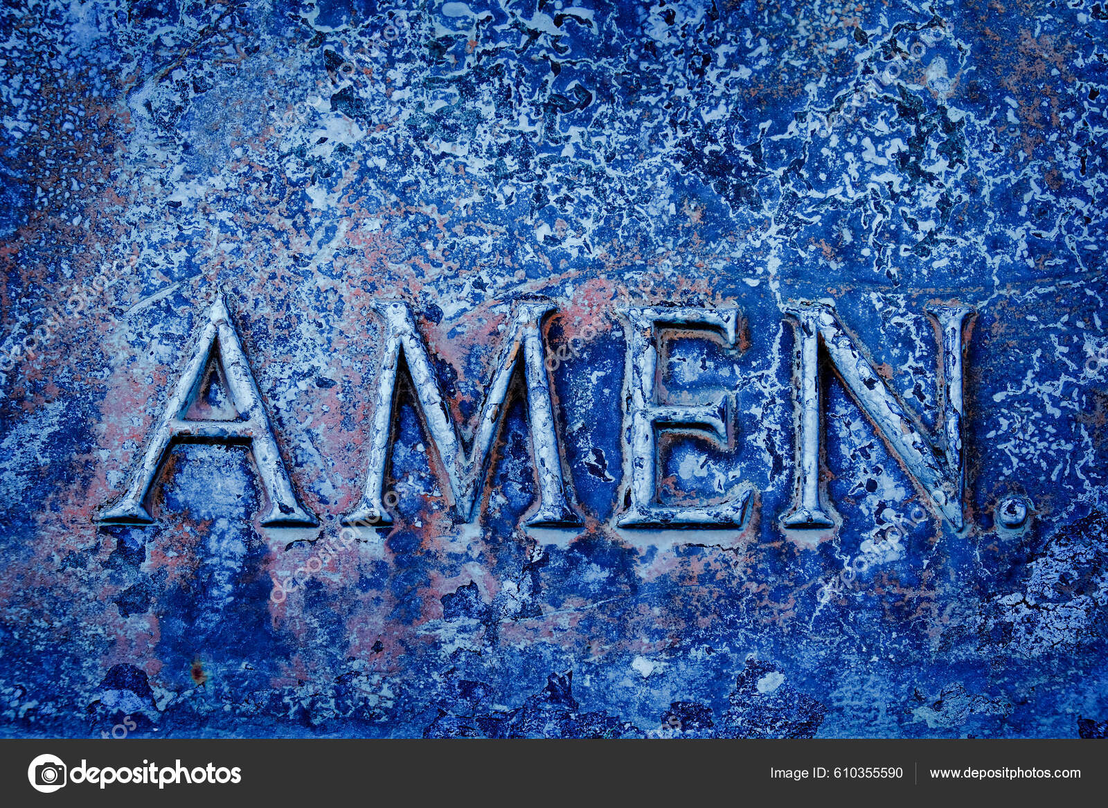 Das Gebet Des Herrn Mit Amen Als Segen Oder Bitte - Stockfotografie ...