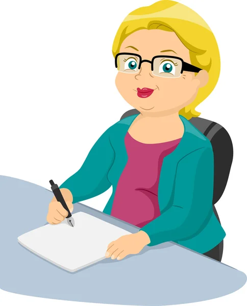 Cartoon woman writing Stock Photos, Royalty Free Cartoon woman writing ...