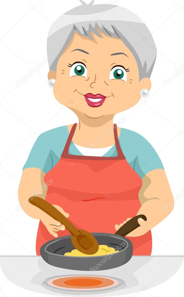 Senior Cook Stock Illustration by ©lenmdp #12583564