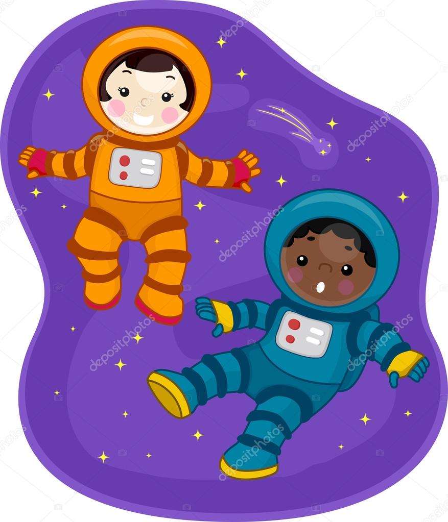 Space Kids Clip Art