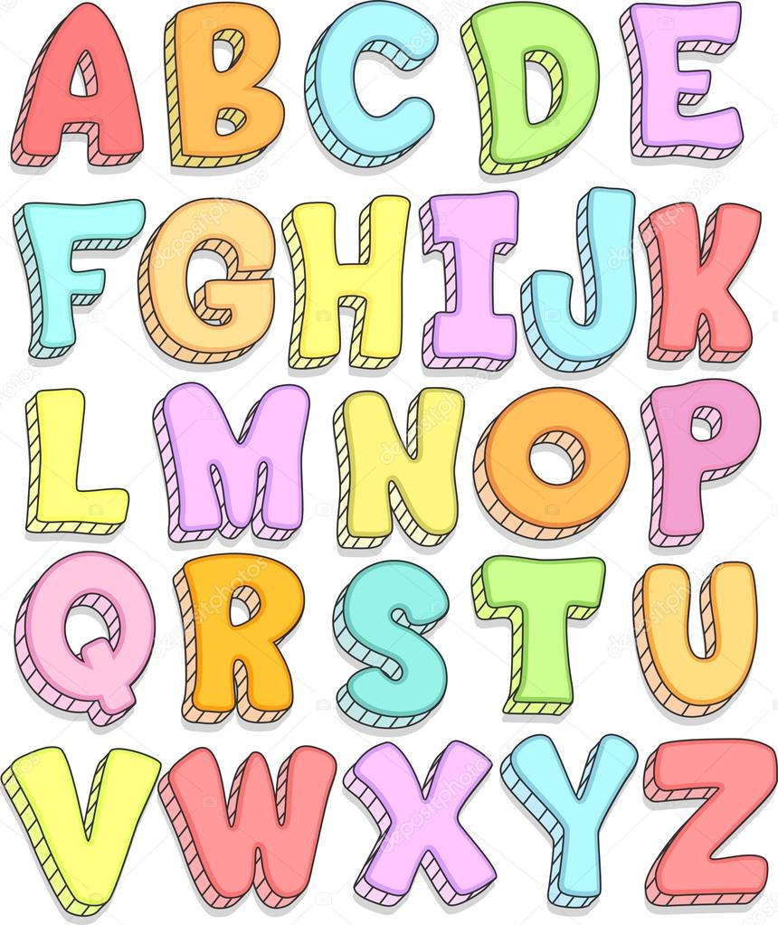 Alphabet Doodles Stock Illustration by ©lenmdp #12584632