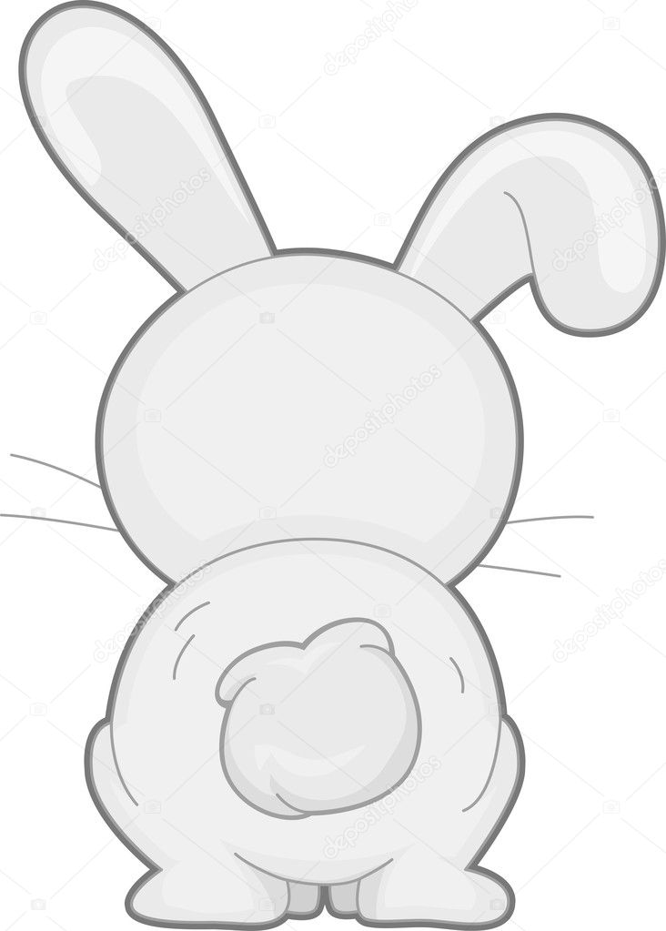 Rabbit Back View — Stock Photo © lenmdp #13488240