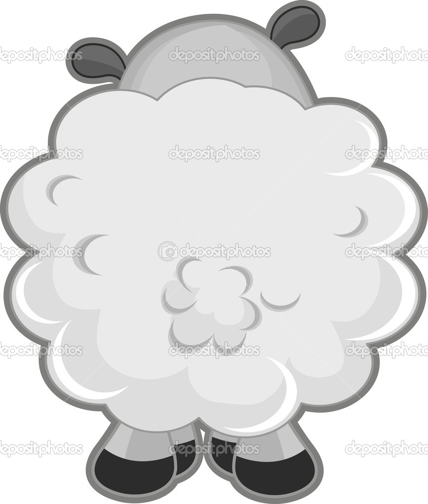 Sheep Back View — Stock Photo © lenmdp #13488255