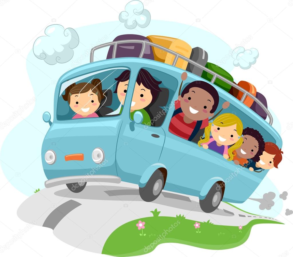 Road Trip Kids Stock Illustration by ©lenmdp #13604834