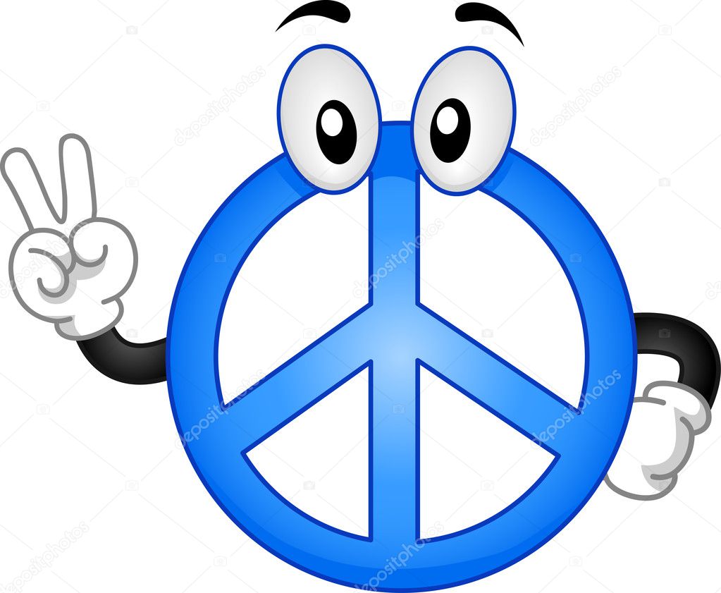 Peace Sign Mascot Stock Photo by ©lenmdp 13722564