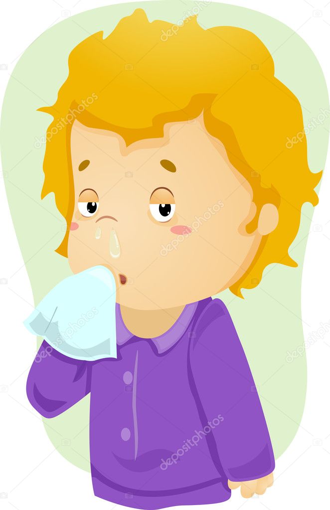Runny Nose Kid Stock Illustration by ©lenmdp #16047269