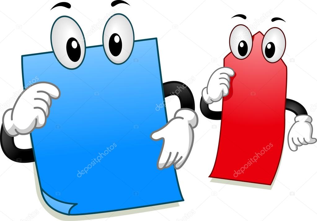 Sticky Note Mascot Stock Illustration by ©lenmdp #16348875