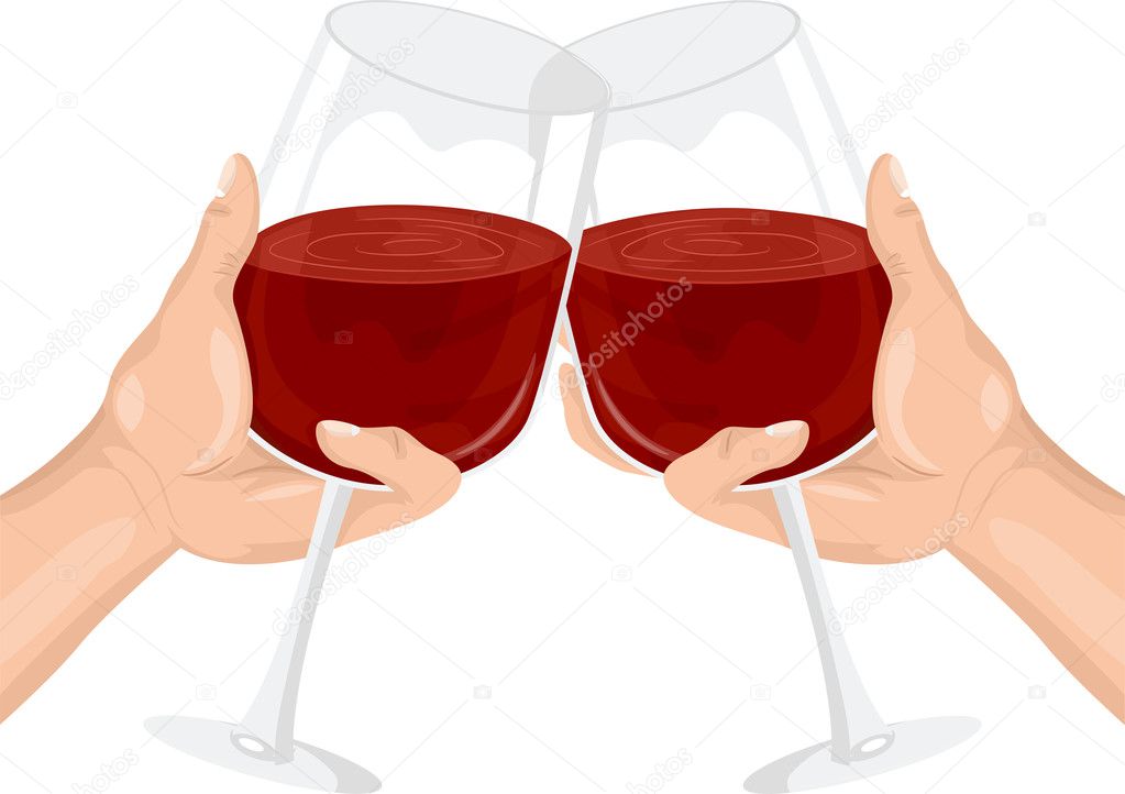 Wine Toast Stock Illustration by ©lenmdp #19414833