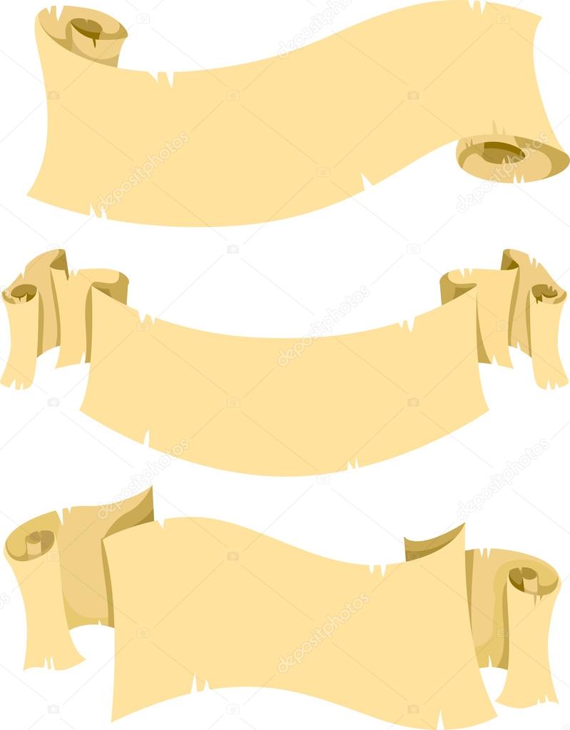 Plain Old Scroll Banners — Stock Photo © lenmdp #19414961