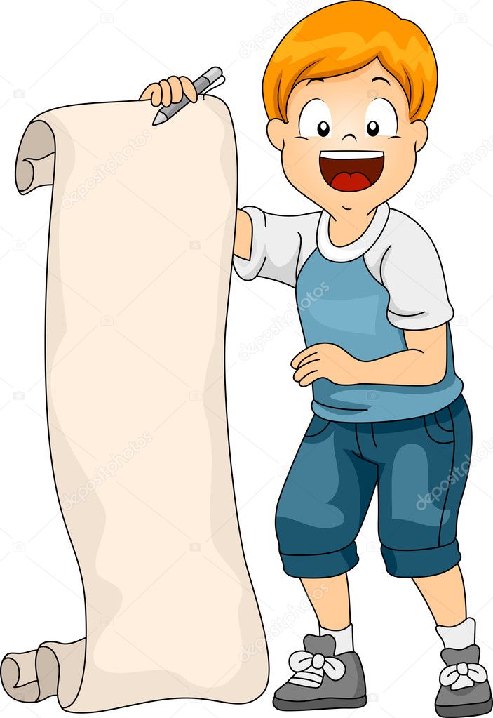 Scroll Boy Stock Illustration by ©lenmdp #19415467