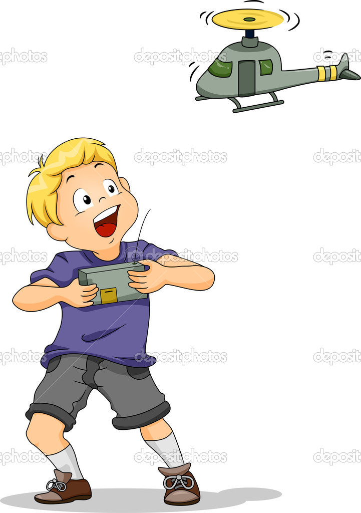 Remote-controlled Chopper Boy Stock Illustration by ©lenmdp #19415481