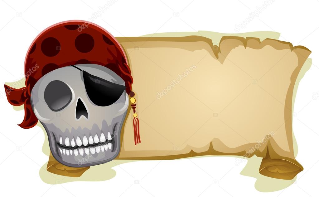 Blank Pirate Scroll Banner