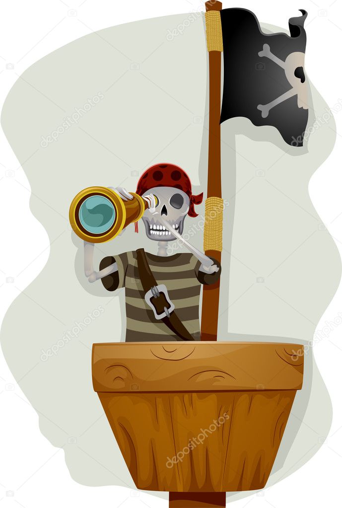 Pirate Telescope Stock Illustration by ©lenmdp #23304538