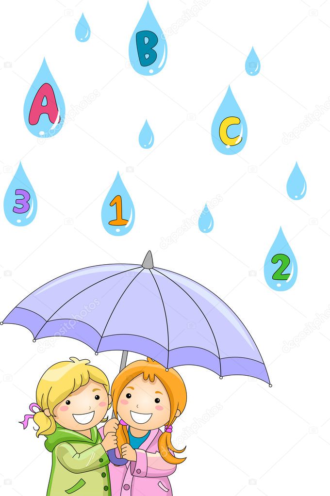 Raining ABC's and 123's Stock Illustration by ©lenmdp #23304936