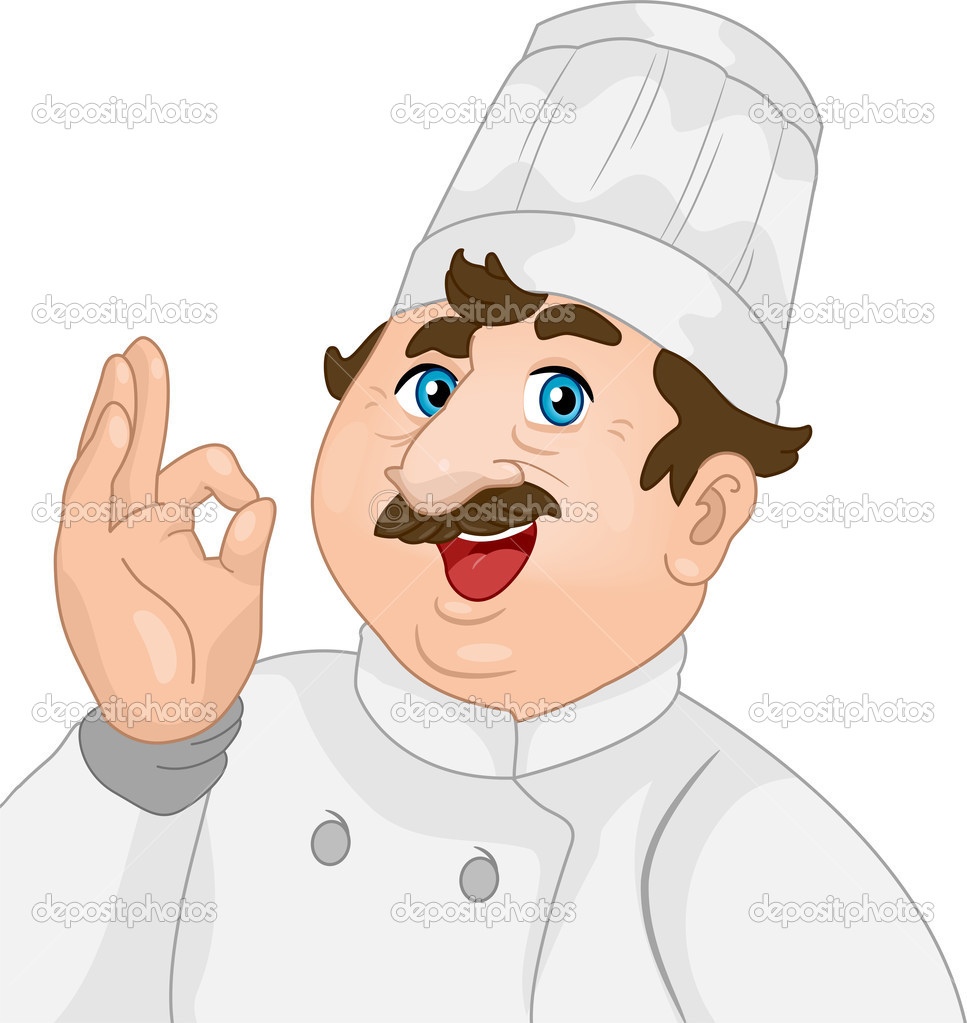 Chef giving an OK sign Stock Illustration by ©lenmdp #26420087