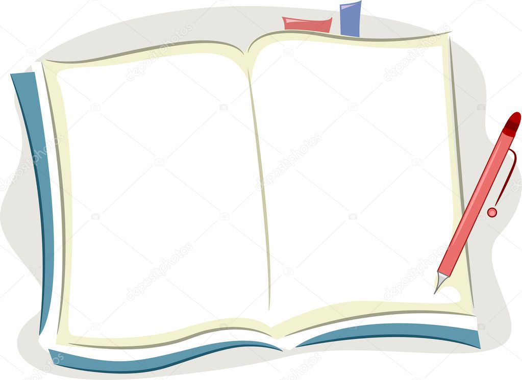 Blank Notebook Stock Illustration by ©lenmdp #26420847