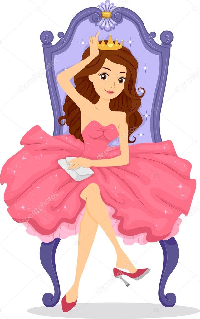 Prom Queen on her Throne Stock Illustration by ©lenmdp #26421117