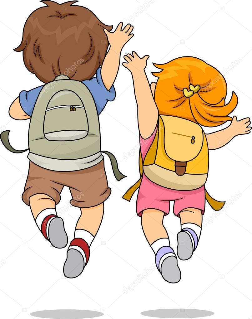Put On Backpack Clipart