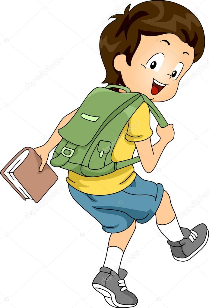 Kid Boy Student with Backpack 2 — Stock Photo © lenmdp #27648519