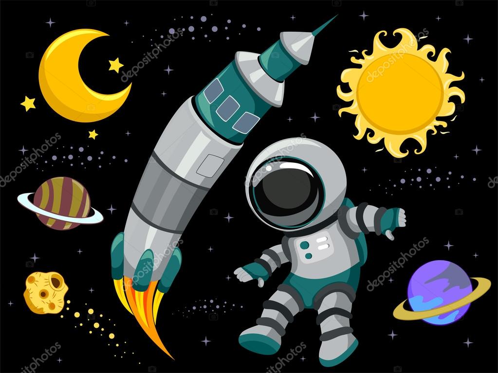 Outer Space Design Elements Stock Illustration by ©lenmdp #30787337