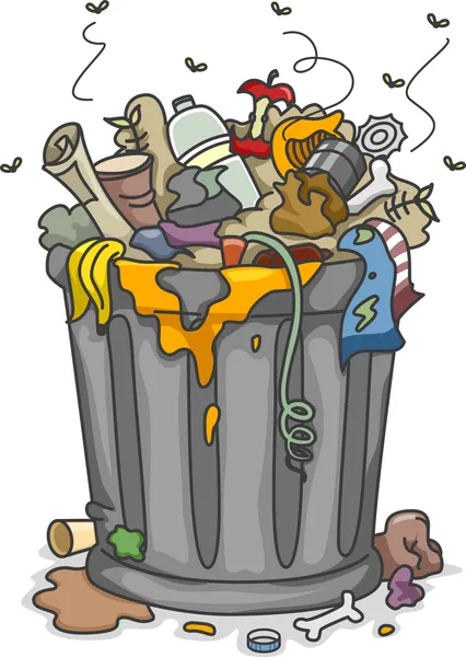 Smelly Garbage Can Clipart