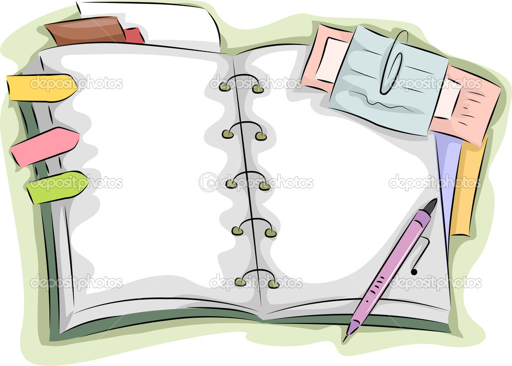 Caderno aberto — Stock Photo © lenmdp #32058807