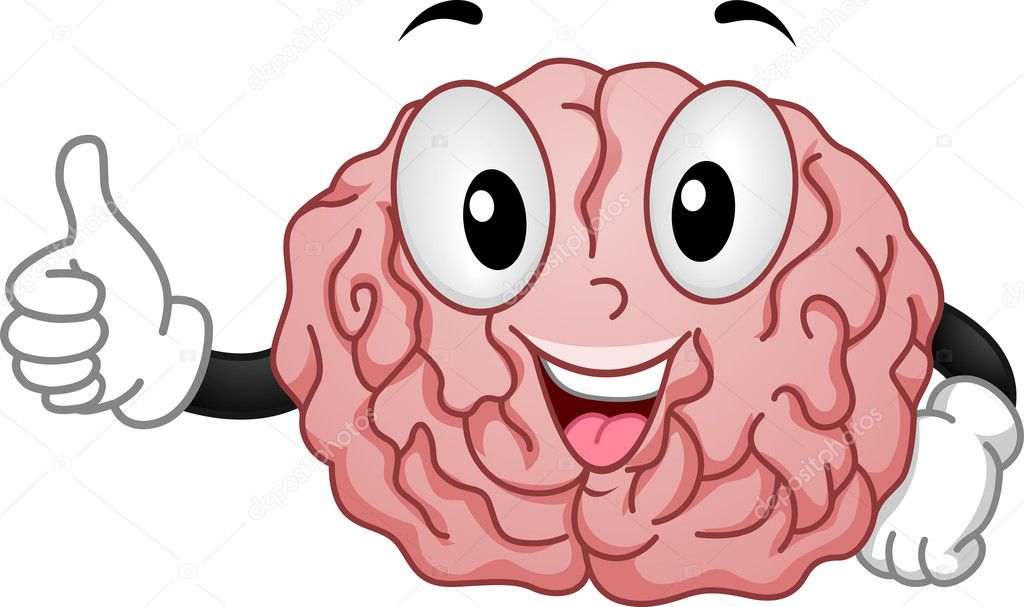 Brain Mascot with OK Handsign Stock Photo by ©lenmdp 32058833
