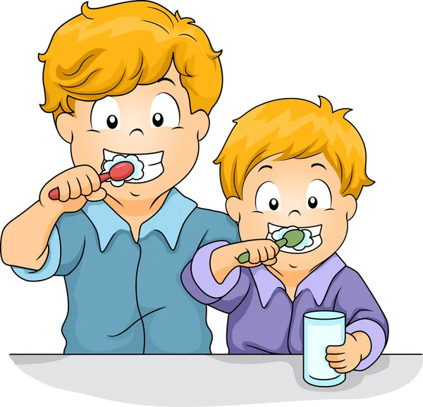 Family brushing teeth cartoon Stock Photos, Royalty Free Family ...