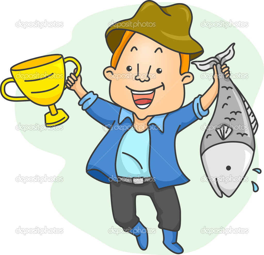 Fishing Contest Winner Stock Illustration by ©lenmdp #39461379