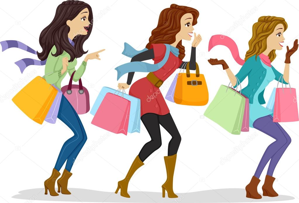 Shopaholics Stock Illustration by ©lenmdp #39461733