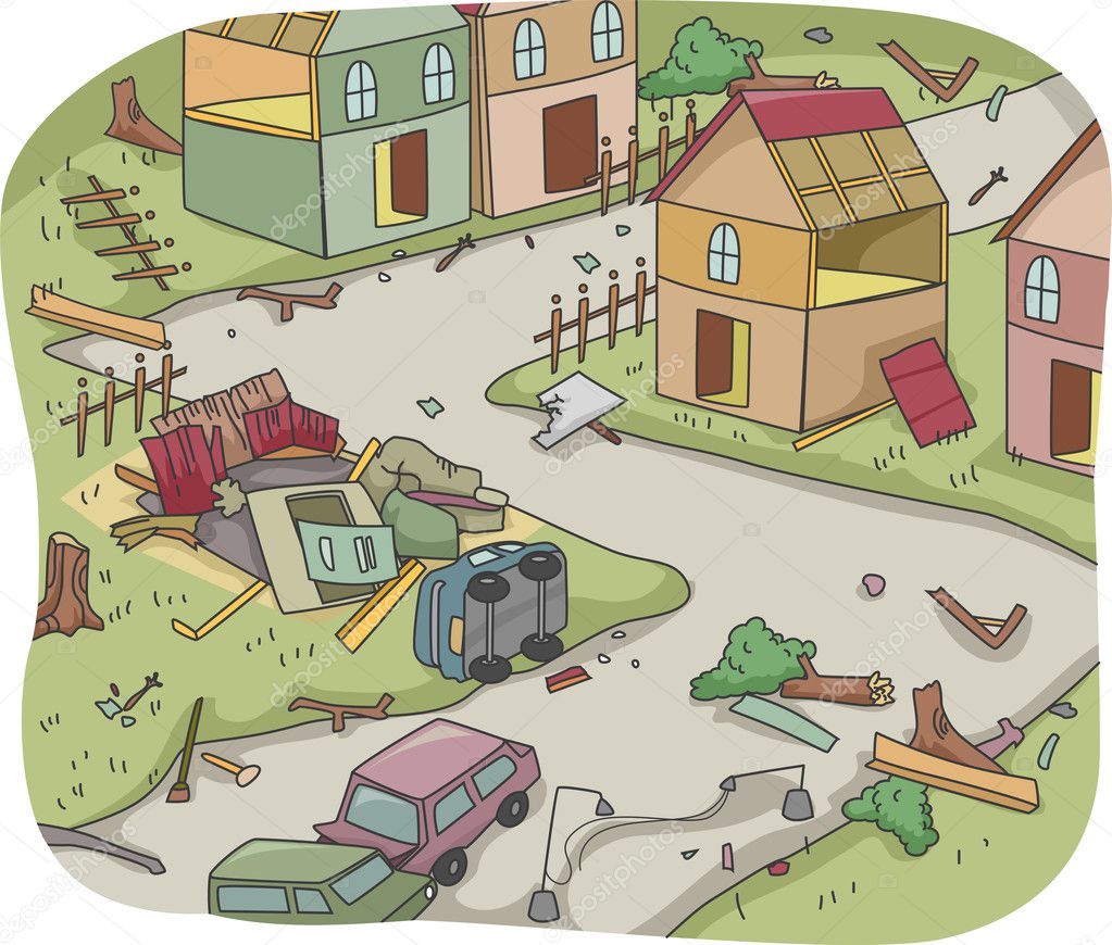 Disaster Aftermath Stock Illustration by ©lenmdp #39463085