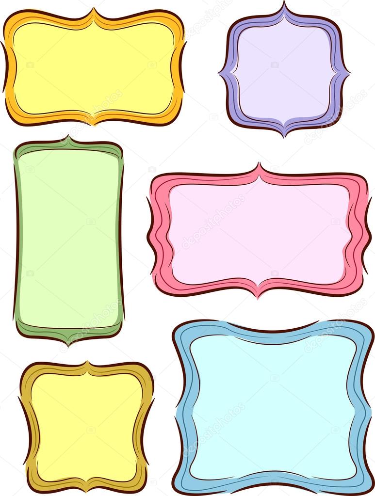 dibujo coloreado Etiquetas — Fotos de Stock © lenmdp #39463289