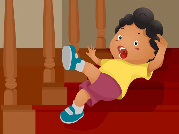 Child Falling Down Stairs