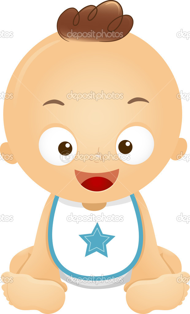 Baby Boy Bib Stock Illustration by ©lenmdp #46203969