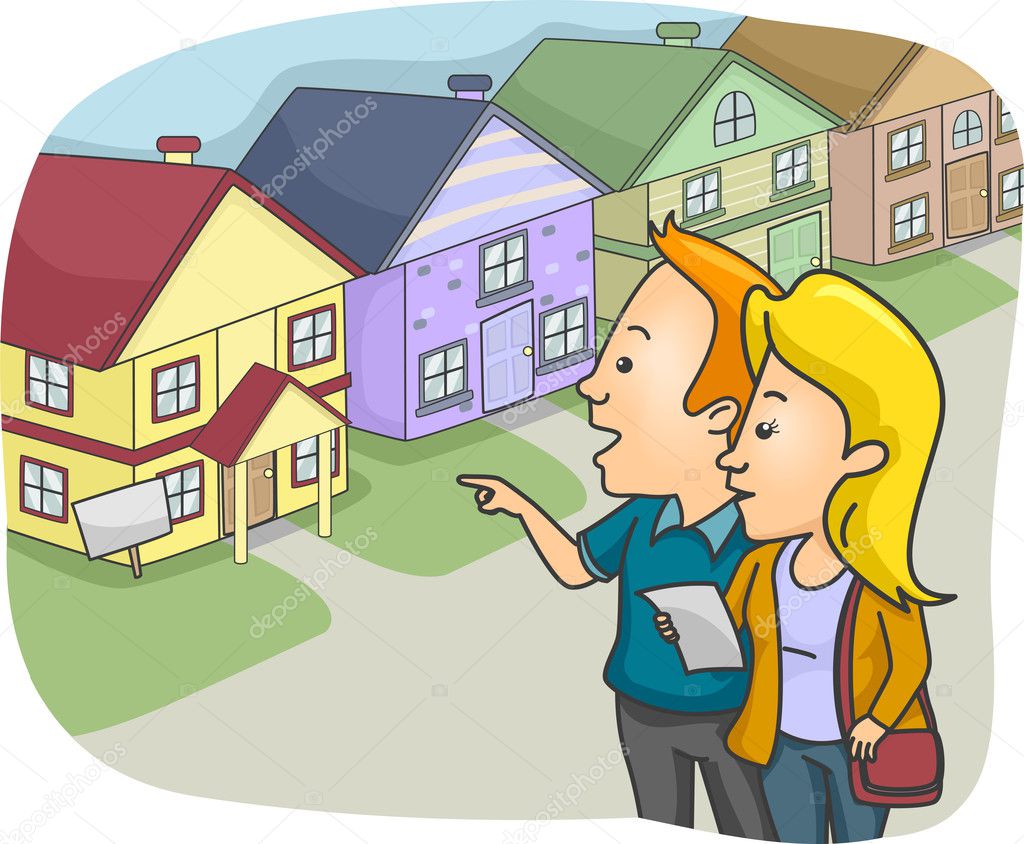 House Hunting Stock Illustration by ©lenmdp #46204737
