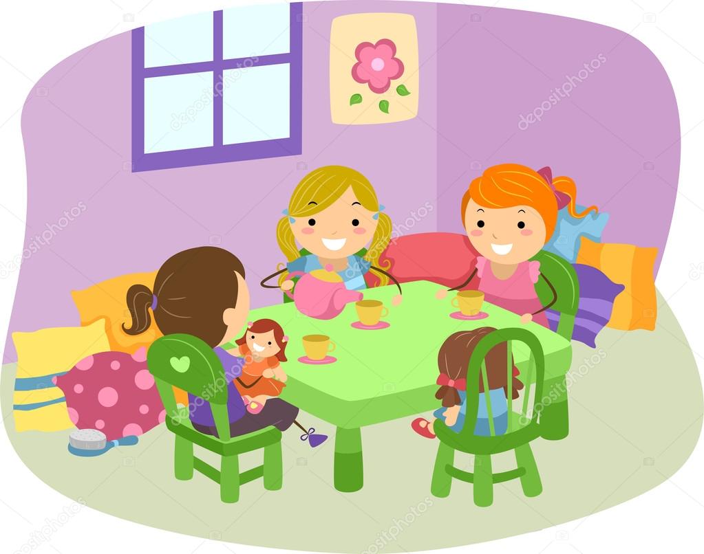 Kids Tea Party Clipart